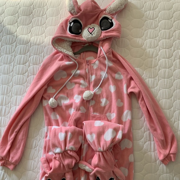 Intimates & Sleepwear | Pink Bunny Onesie | Poshmark